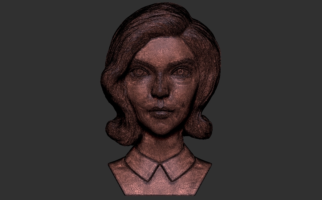 Download STL file Beth Harmon from Queens Gambit bust 3D printing ready ...