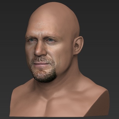 Download 3D printing templates Stone Cold Steve Austin bust ready for ...