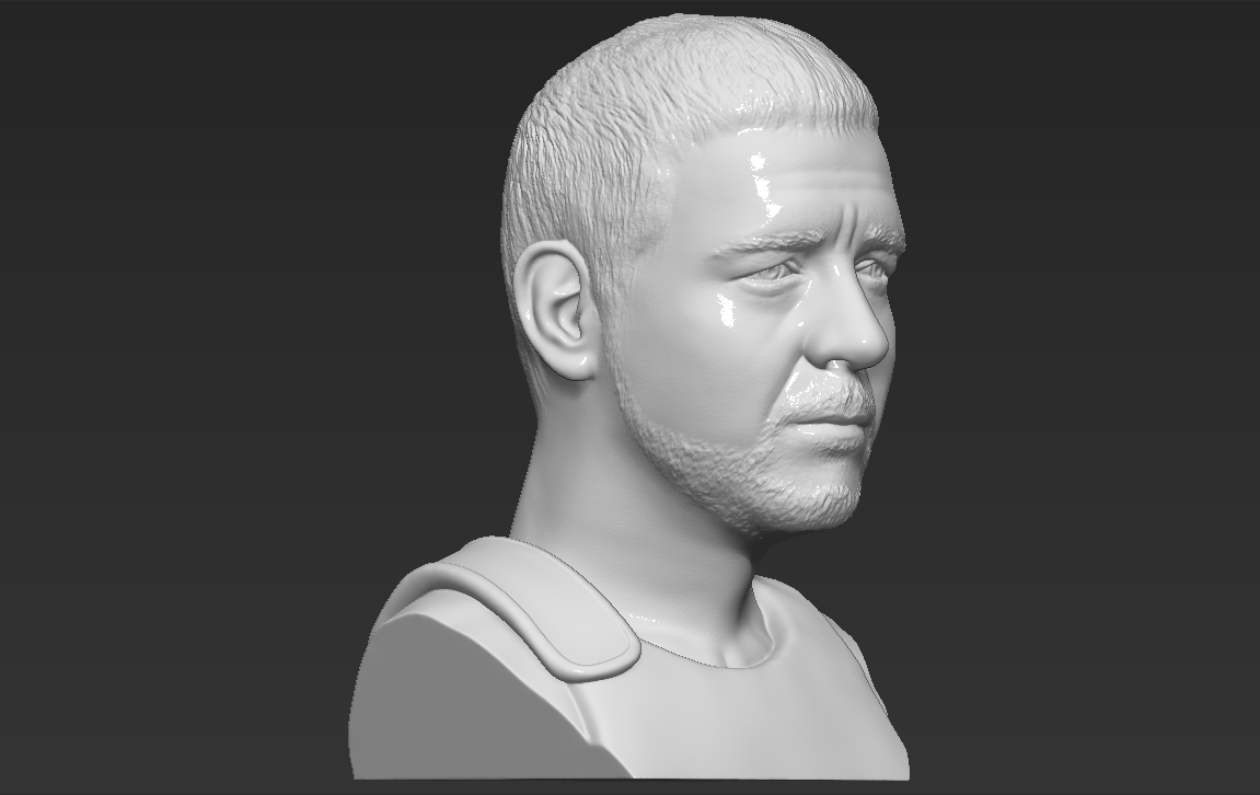 Archivo 3D Gladiador Russell Crowe busto impresión 3D listo formatos ...