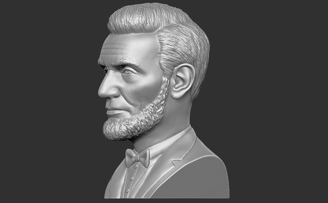 3D file Abraham Lincoln bust 3D printing ready stl obj formats・3D ...
