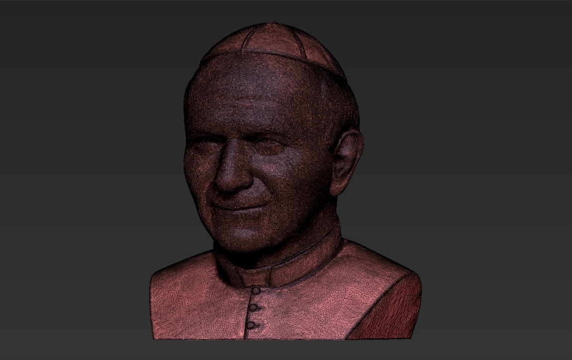 Файл 3D Pope John Paul II bust 3D printing ready stl obj formats 👤 ...