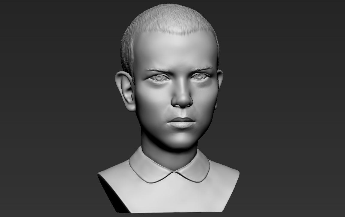 3D file Eleven Stranger Things bust 3D printing ready stl obj formats 👤 ...