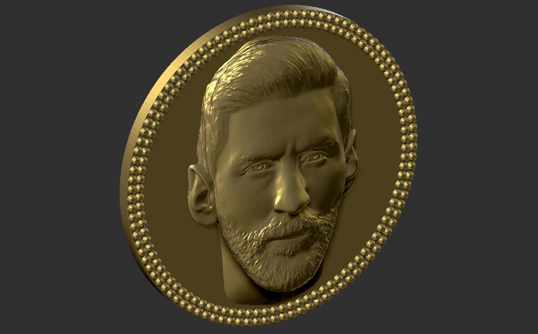 STL file Lionel Messi medallion pendant 3D printing ready stl obj ♌・3D ...