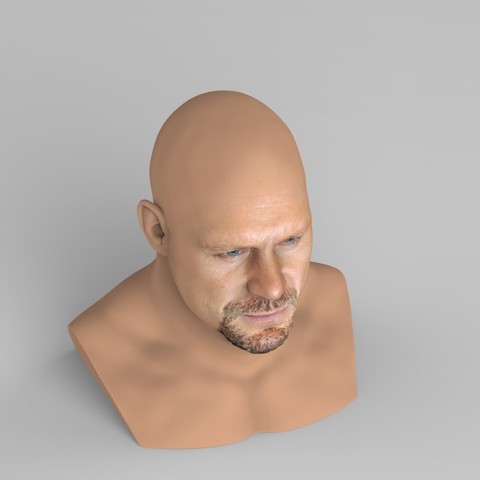 Download 3D printing templates Stone Cold Steve Austin bust ready for ...