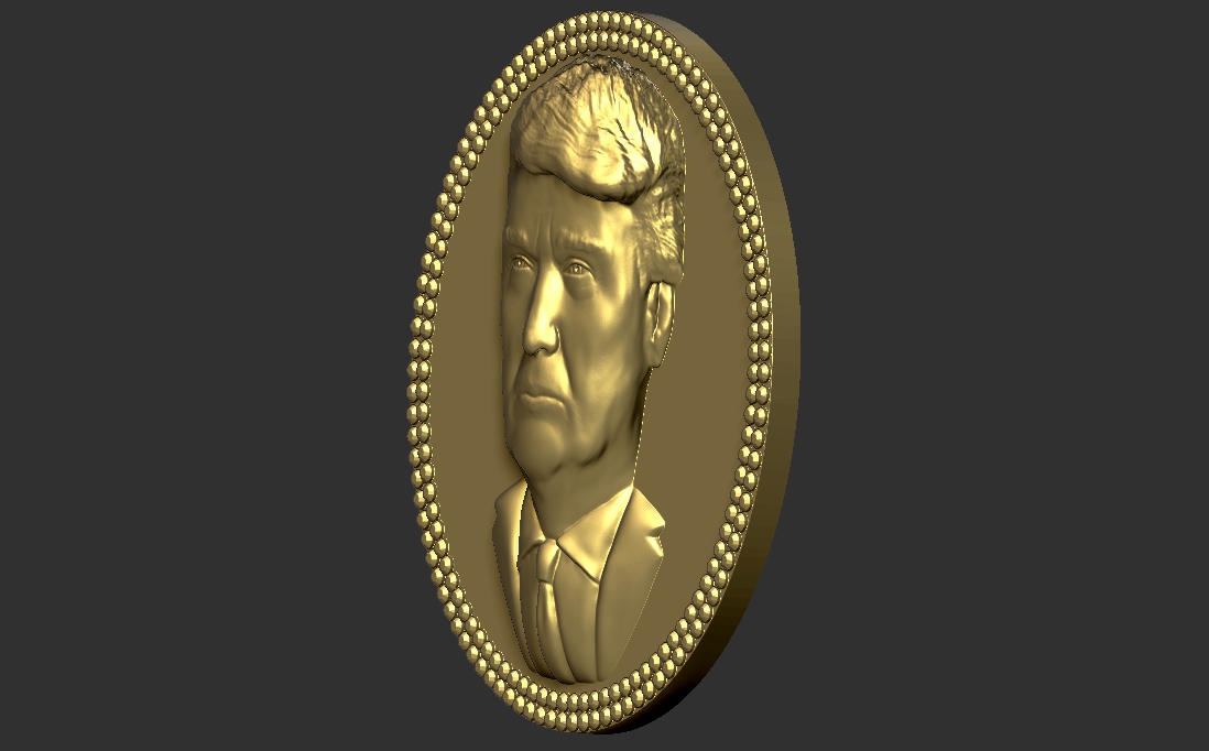 STL file Donald Trump medallion pendant 3D printing ready stl obj・3D ...