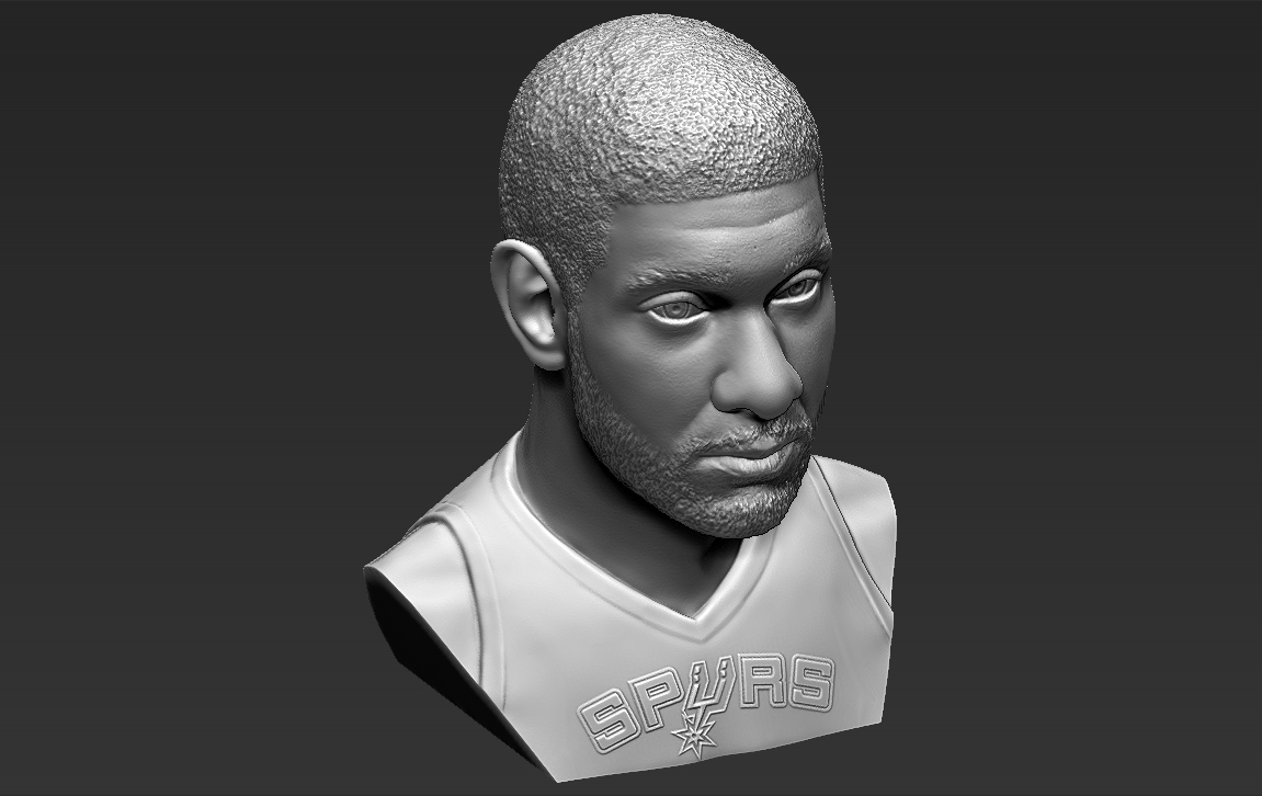 3D file Tim Duncan bust 3D printing ready stl obj formats 👤・Template to ...