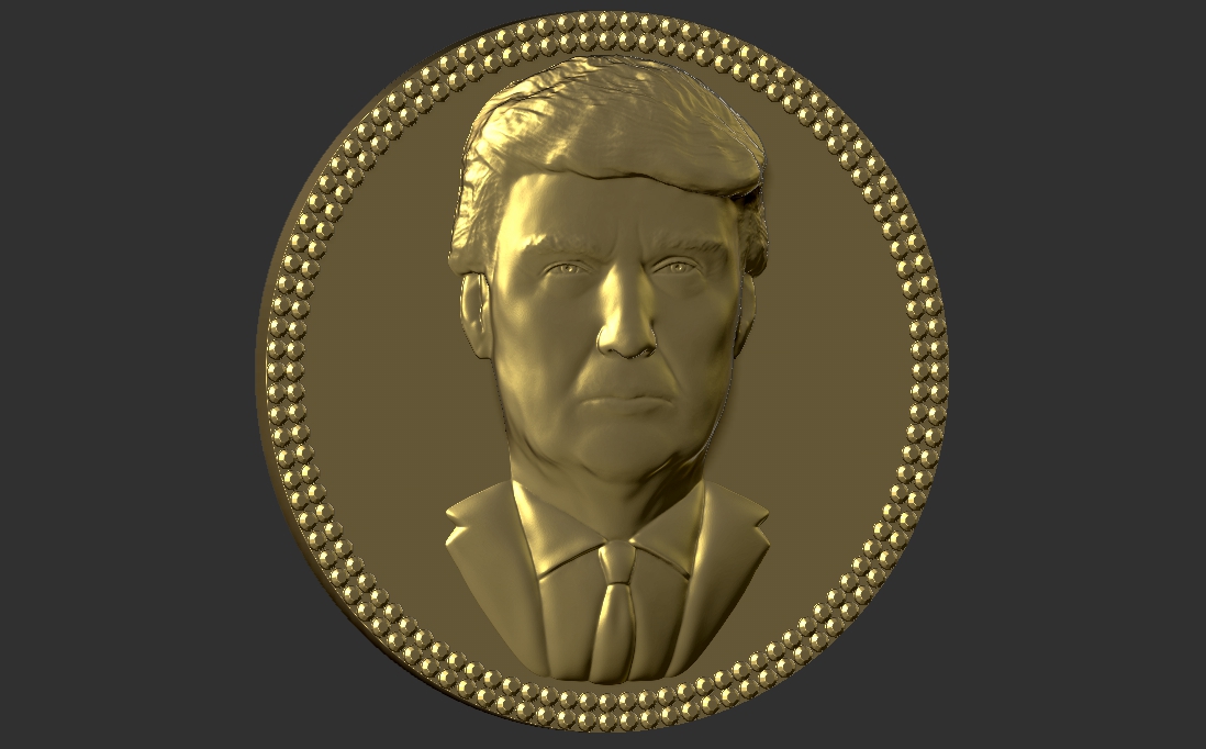STL file Donald Trump medallion pendant 3D printing ready stl obj・3D ...