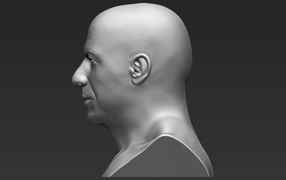 3D file Vin Diesel bust ready for full color 3D printing 👤・3D printing ...