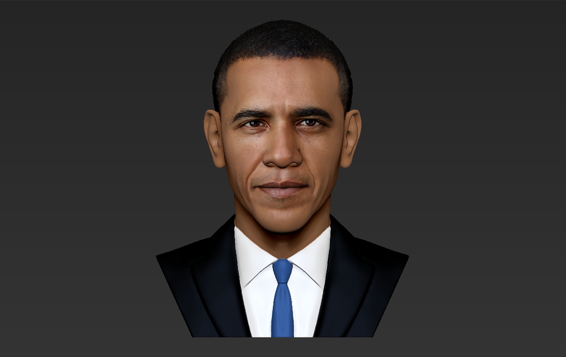 Файл 3D Barack Obama bust ready for full color 3D printing 👤・Модель для ...