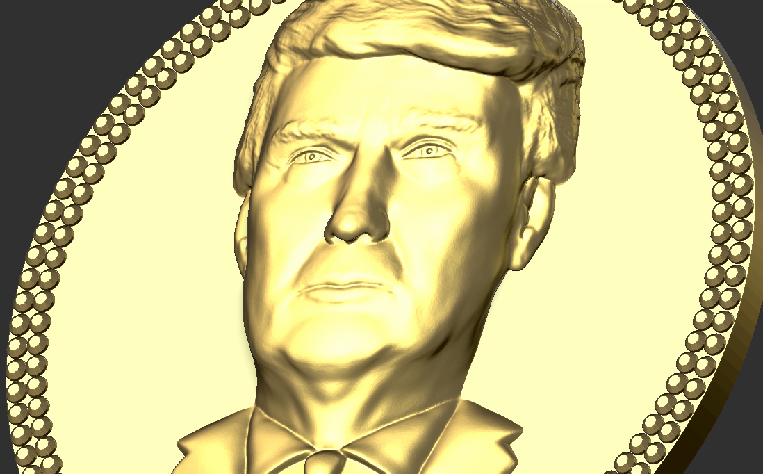 STL file Donald Trump medallion pendant 3D printing ready stl obj・3D ...