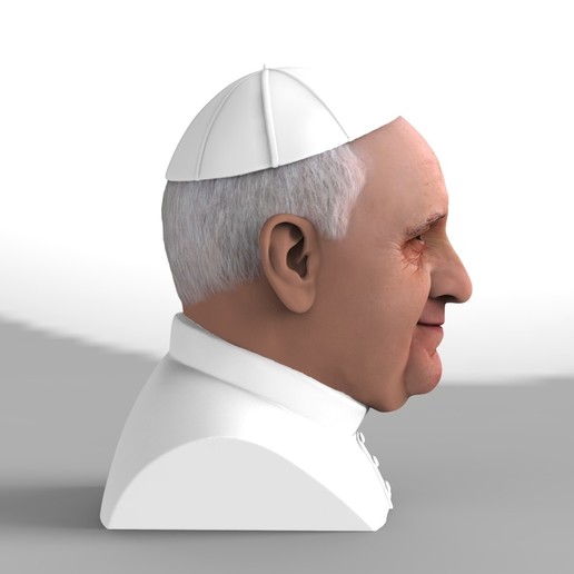 Download 3D model Pope Francis bust ready for full color 3D printing ...