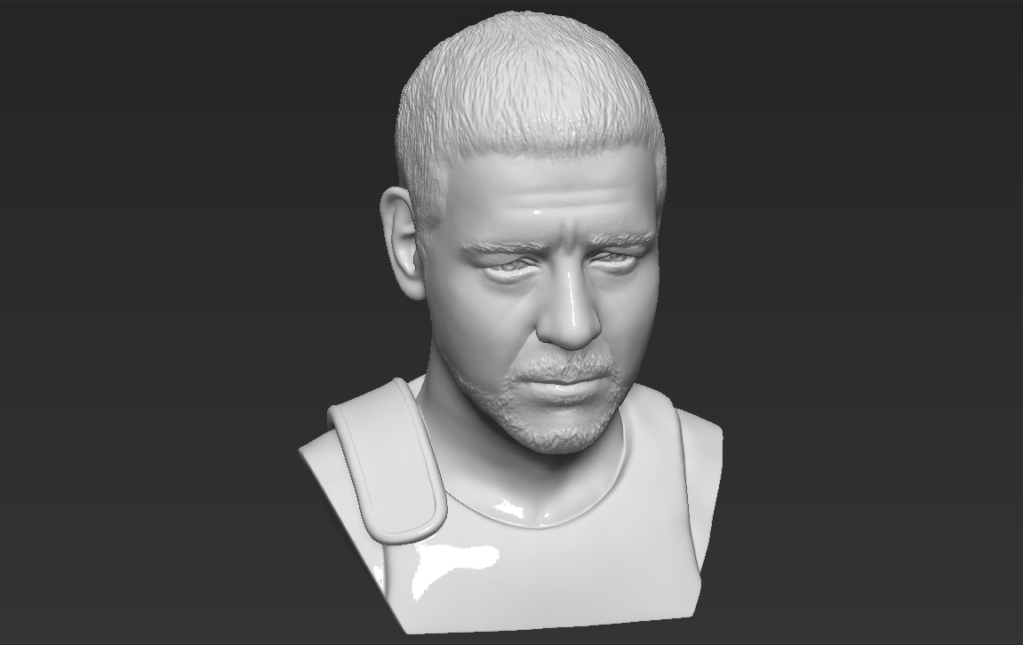 Archivo 3D Gladiador Russell Crowe busto impresión 3D listo formatos ...