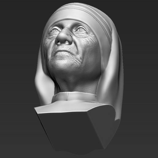Download STL file Mother Teresa bust 3D printing ready stl obj formats • 3D printing model ・ Cults