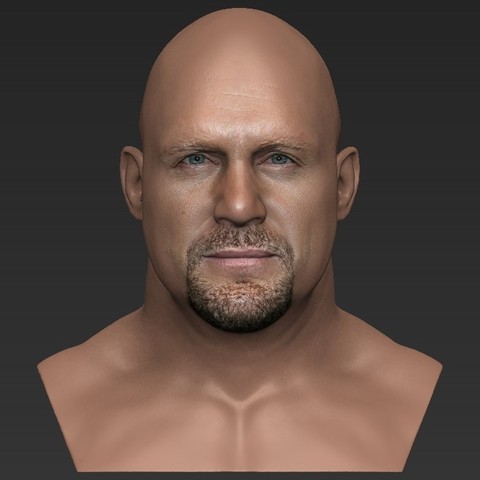 Download 3D printing templates Stone Cold Steve Austin bust ready for ...