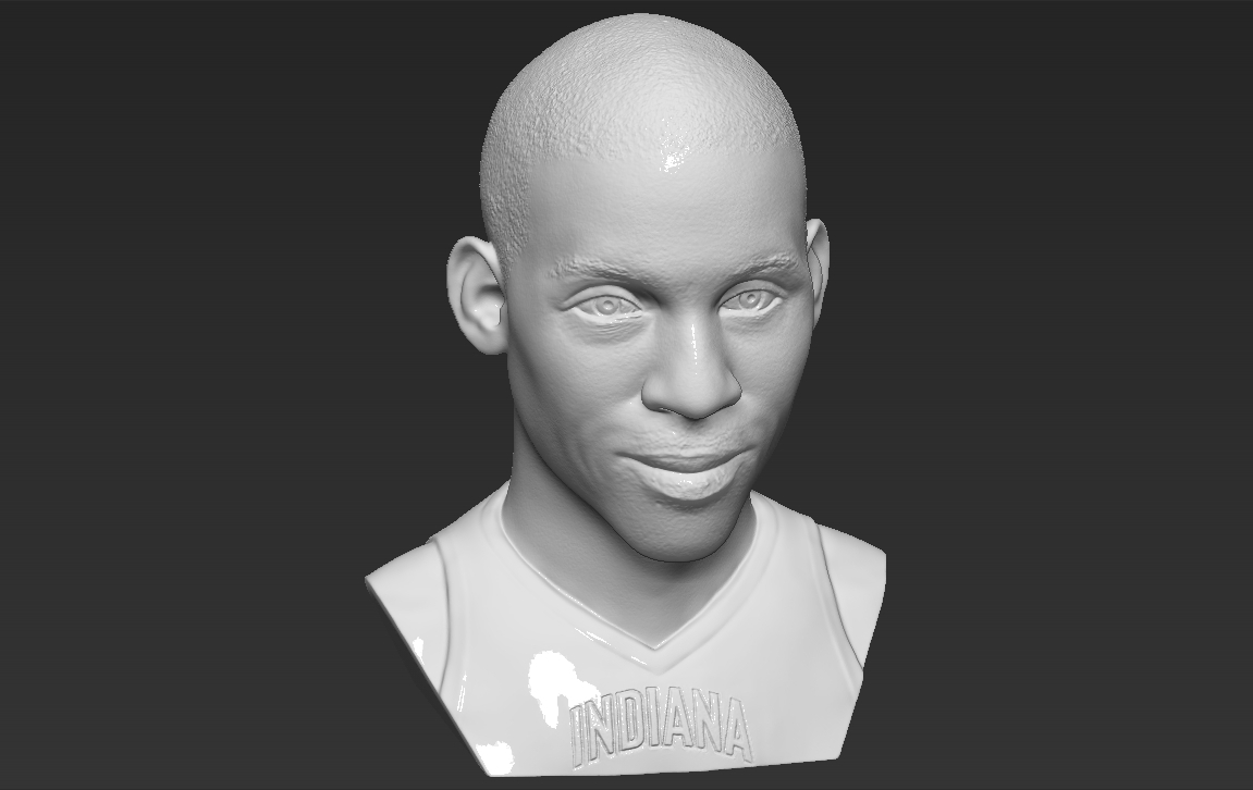 3D file Reggie Miller bust 3D printing ready stl obj formats 👤・Model to ...