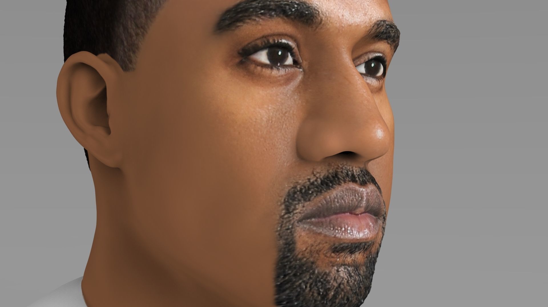 Download STL file Kanye West bust ready for full color 3D printing • 3D ...