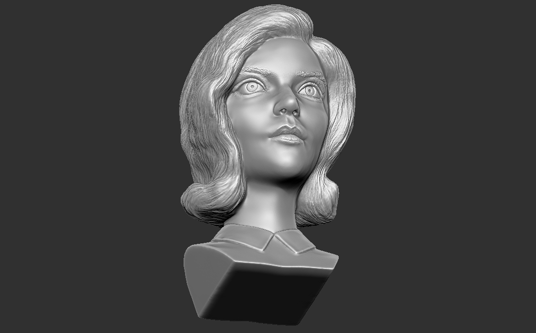 Download STL file Beth Harmon from Queens Gambit bust 3D printing ready ...