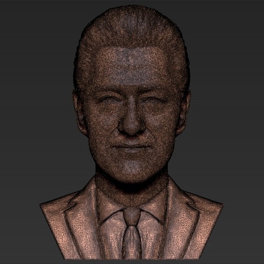 Download STL file President Bill Clinton bust 3D printing ready stl obj ...