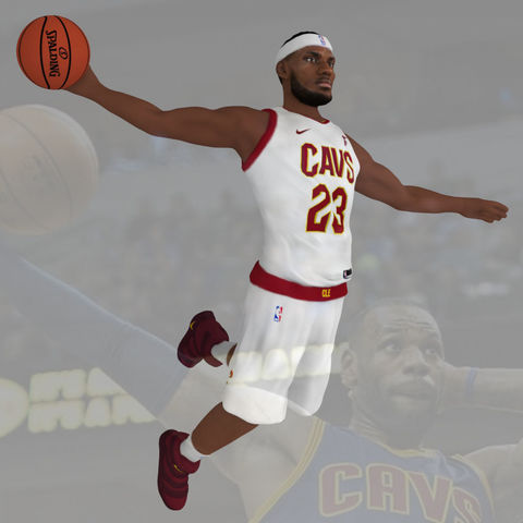 Download 3D printer files Lebron James ready for full color 3D printing ...