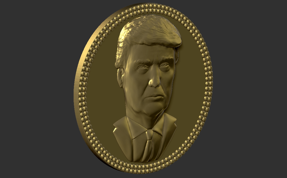 STL file Donald Trump medallion pendant 3D printing ready stl obj・3D ...