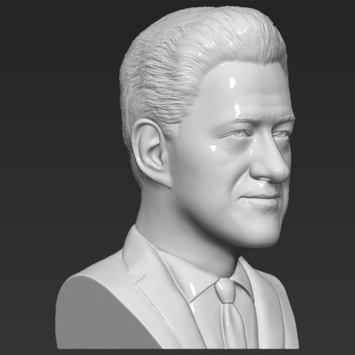 Download STL file President Bill Clinton bust 3D printing ready stl obj ...
