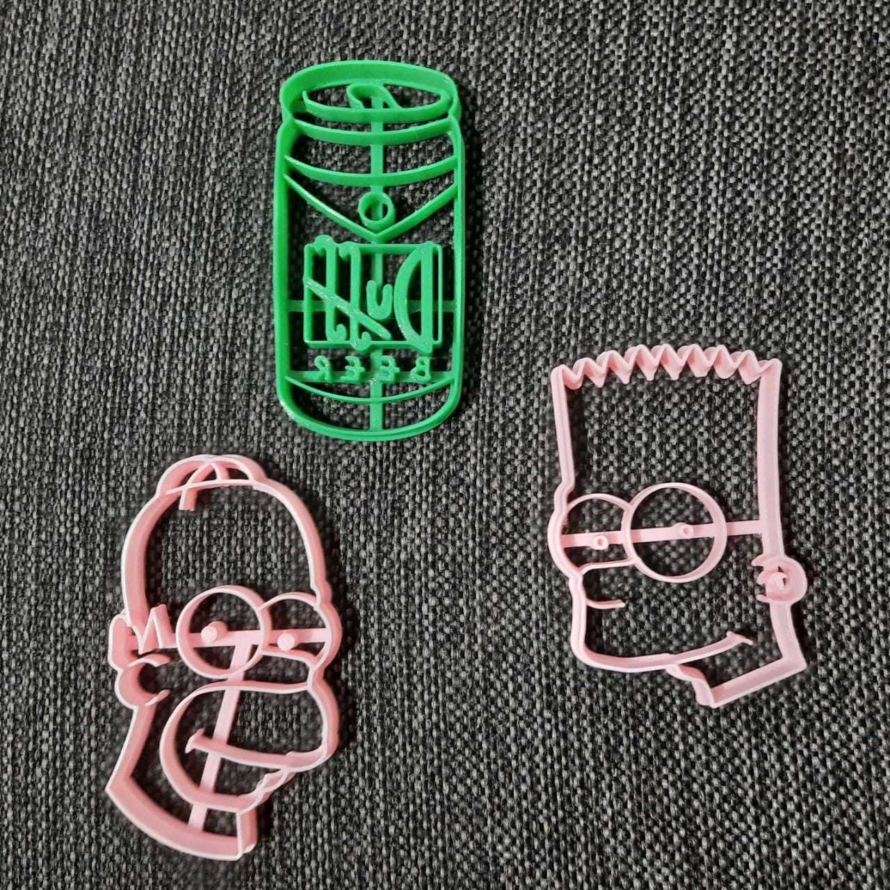 STL file The Simpson pack x3 - Homer, Bart, Duff・Template to download ...