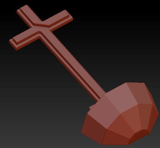OBJ file Cross Low Poly ・Model to download and 3D print・Cults