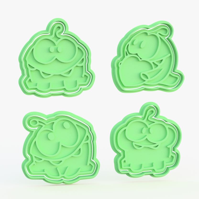 3D file Cut the Rope cookie cutter set of 4・3D printable model to ...