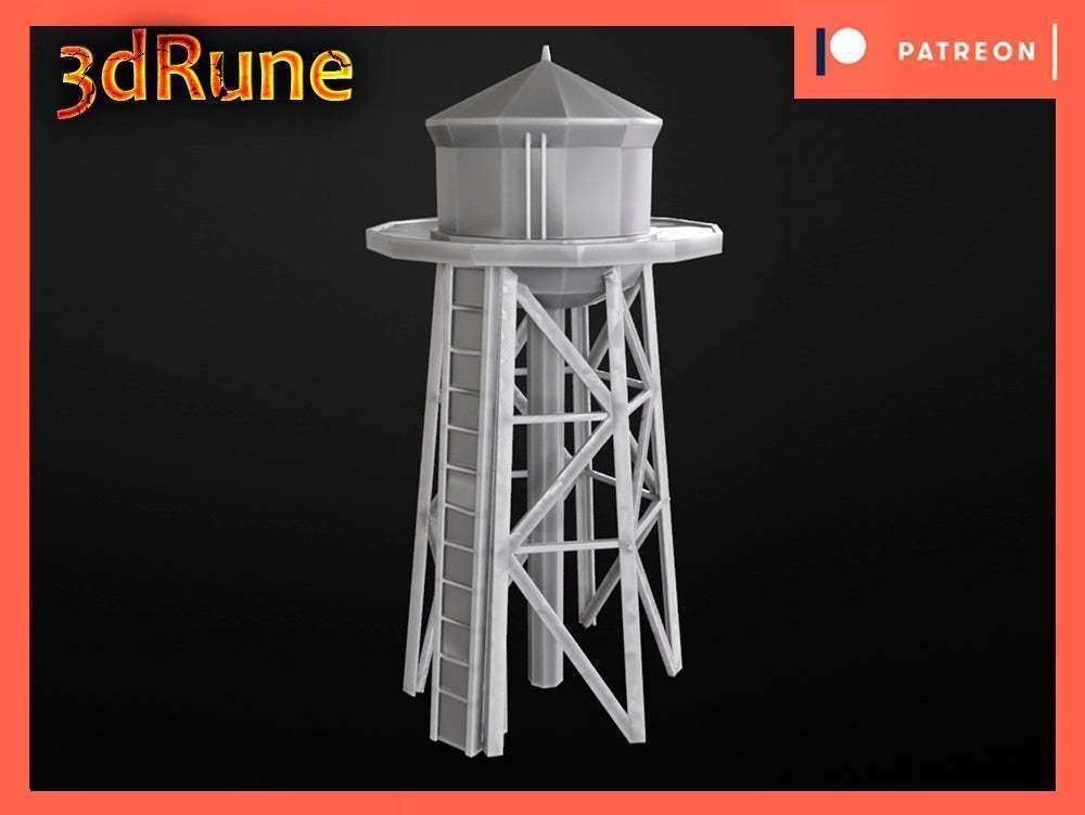 Free OBJ file Water tower・3D printer design to download・Cults