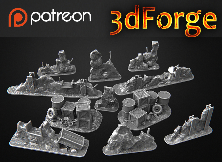 Free OBJ file Terrain Basic + Zombicide 🎲・3D print design to download・Cults