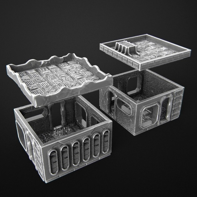 3D file Suburb cyberpunk set - Building・3D printable model to download ...
