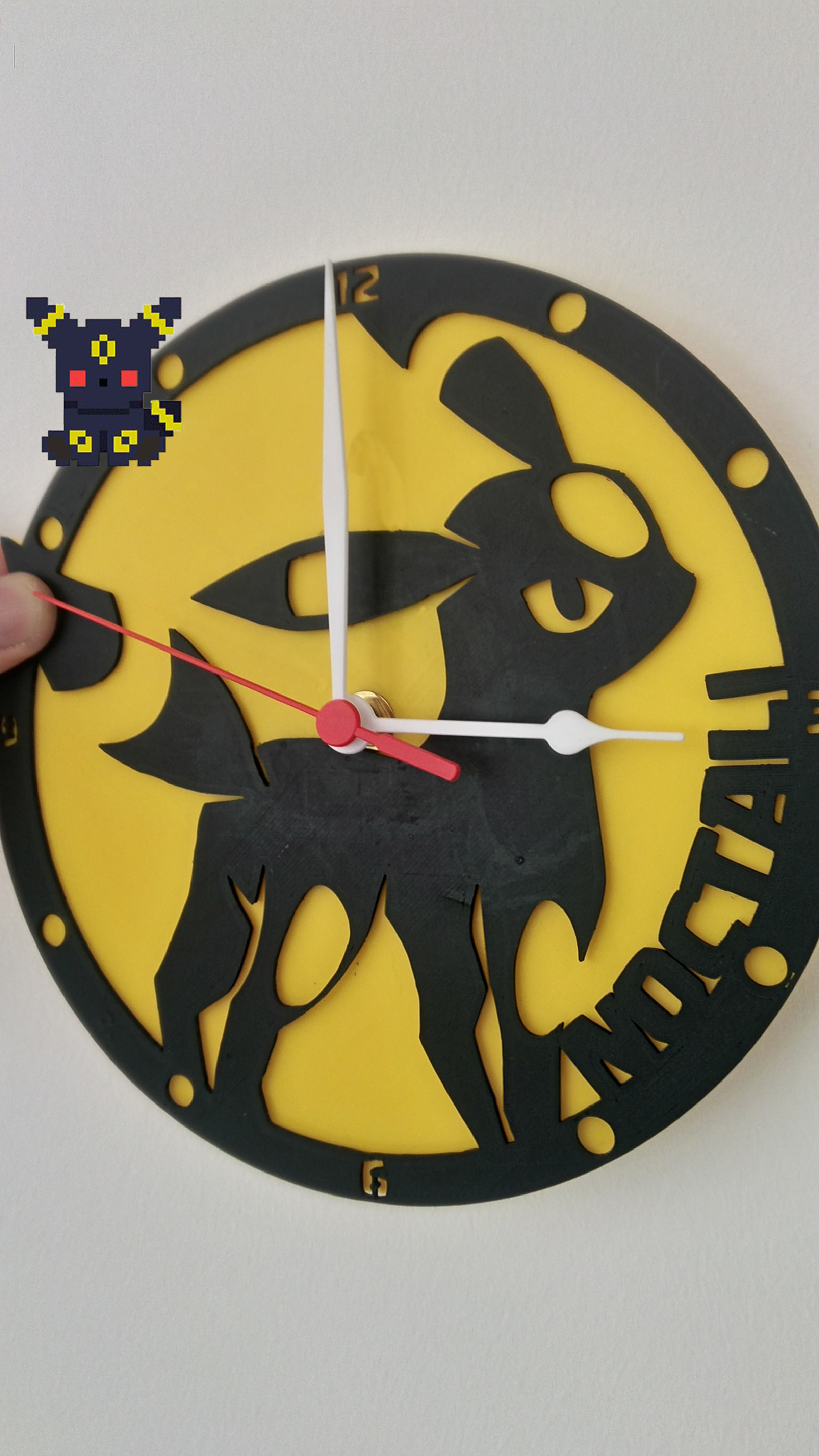 STL file Pokemon Noctali Clock・3D printable design to download・Cults