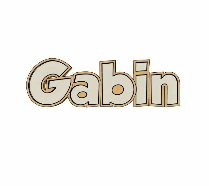 Fichier STL gratuit Logo Gabin 🏠・Modèle à télécharger et à imprimer en ...