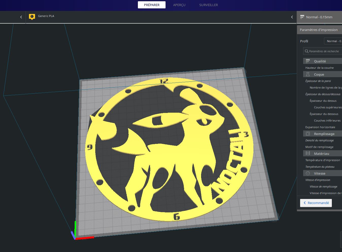 STL file Pokemon Noctali Clock・3D printable design to download・Cults