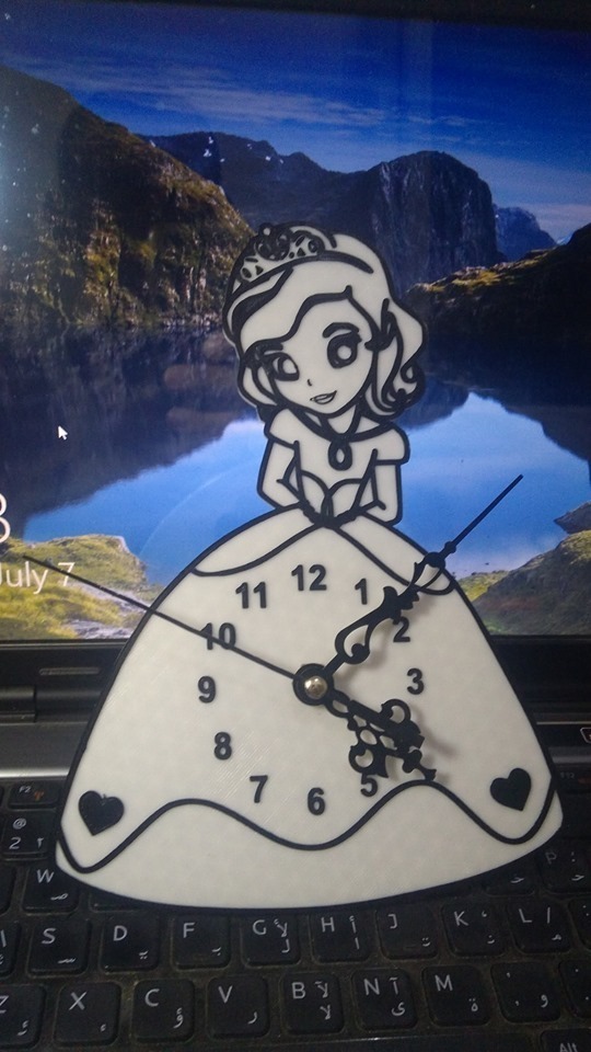 Free STL file Princess Sofia Clock , with two types of stand・Model to ...