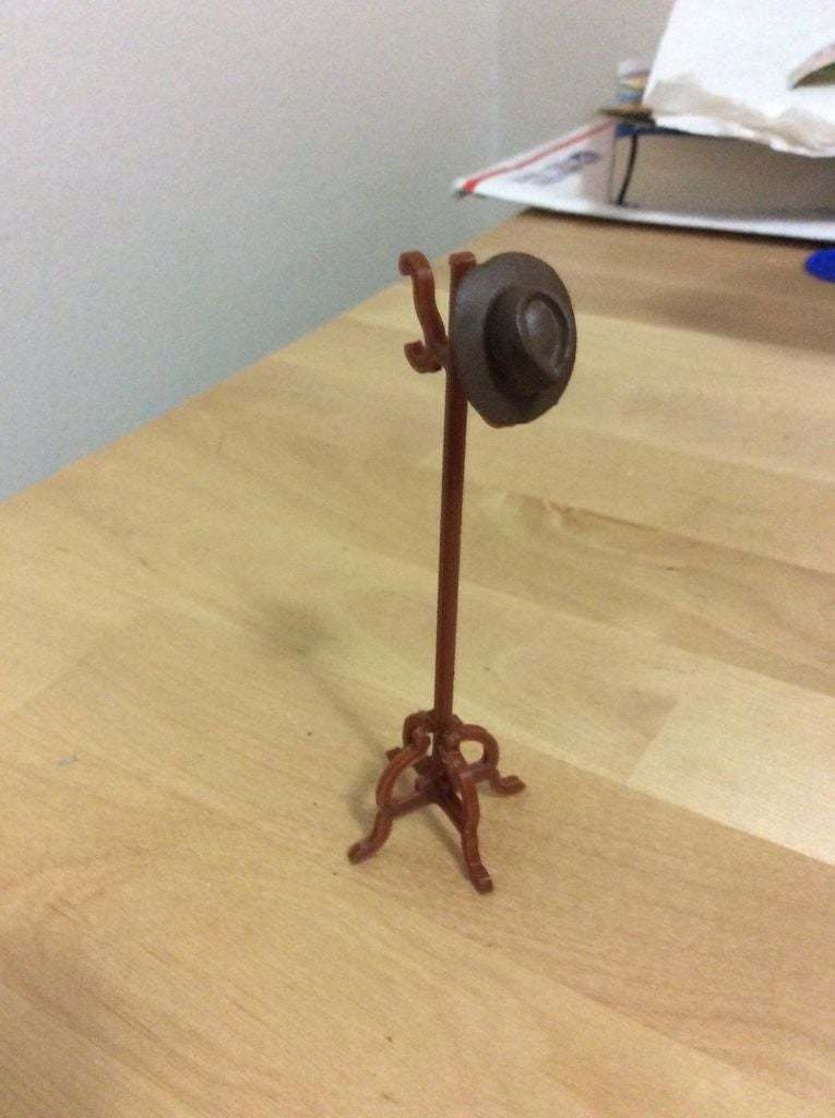 Free STL file Hat / Coat Rack (1/18 scale)・3D printable object to ...