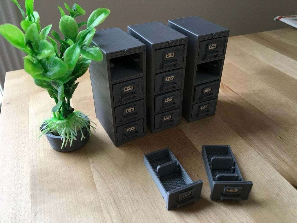Free STL file File Cabinets (1/18 scale) 📁・3D printer model to download ...