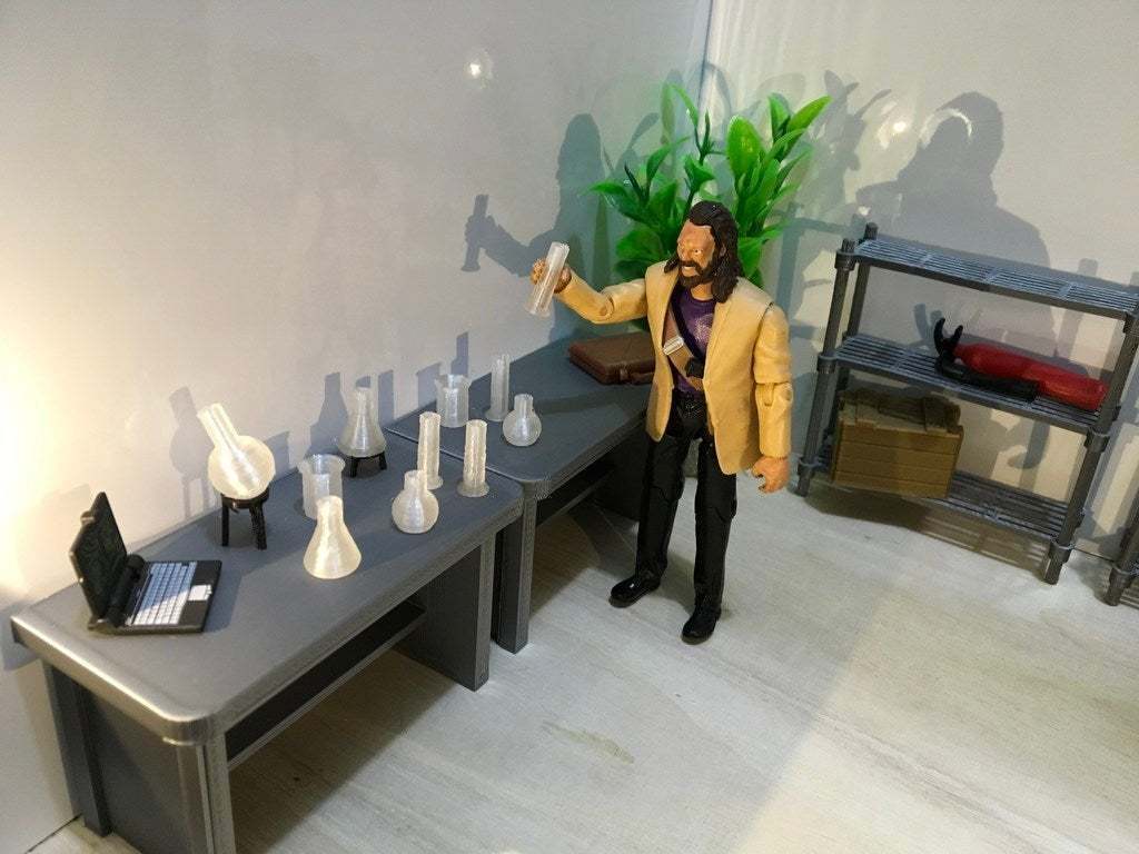 Free STL file Lab Workbench (1:18 scale) 🥼・3D printer model to download ...