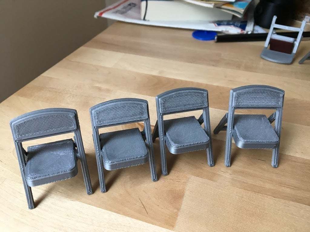Free STL file Folding Chair (1/18 scale) 🪑・Object to download and to 3D ...