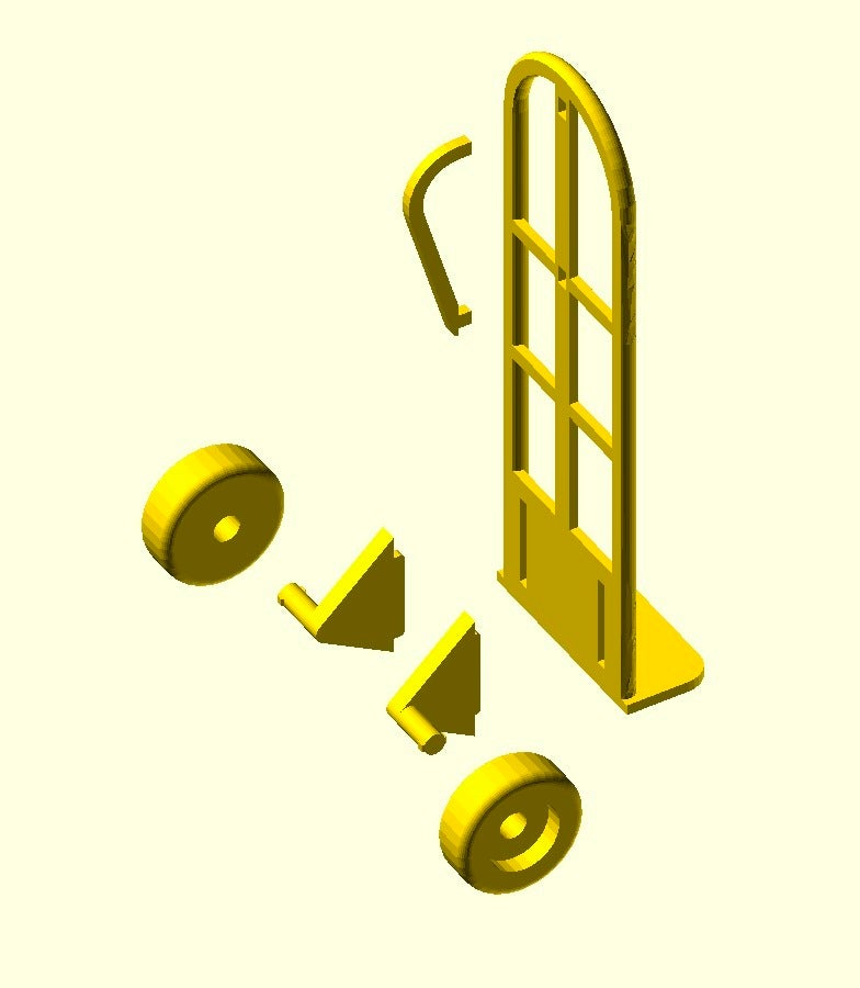 Free STL file Handcart (1:18 scale) 🦸・3D print design to download・Cults