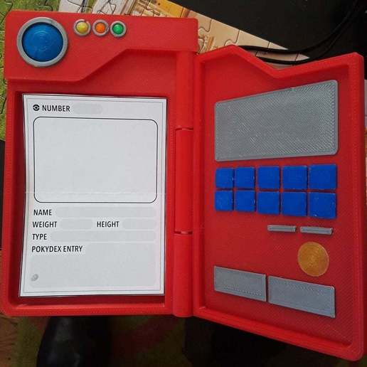 Download free STL file Pokedex with blank pages • 3D printable design ...