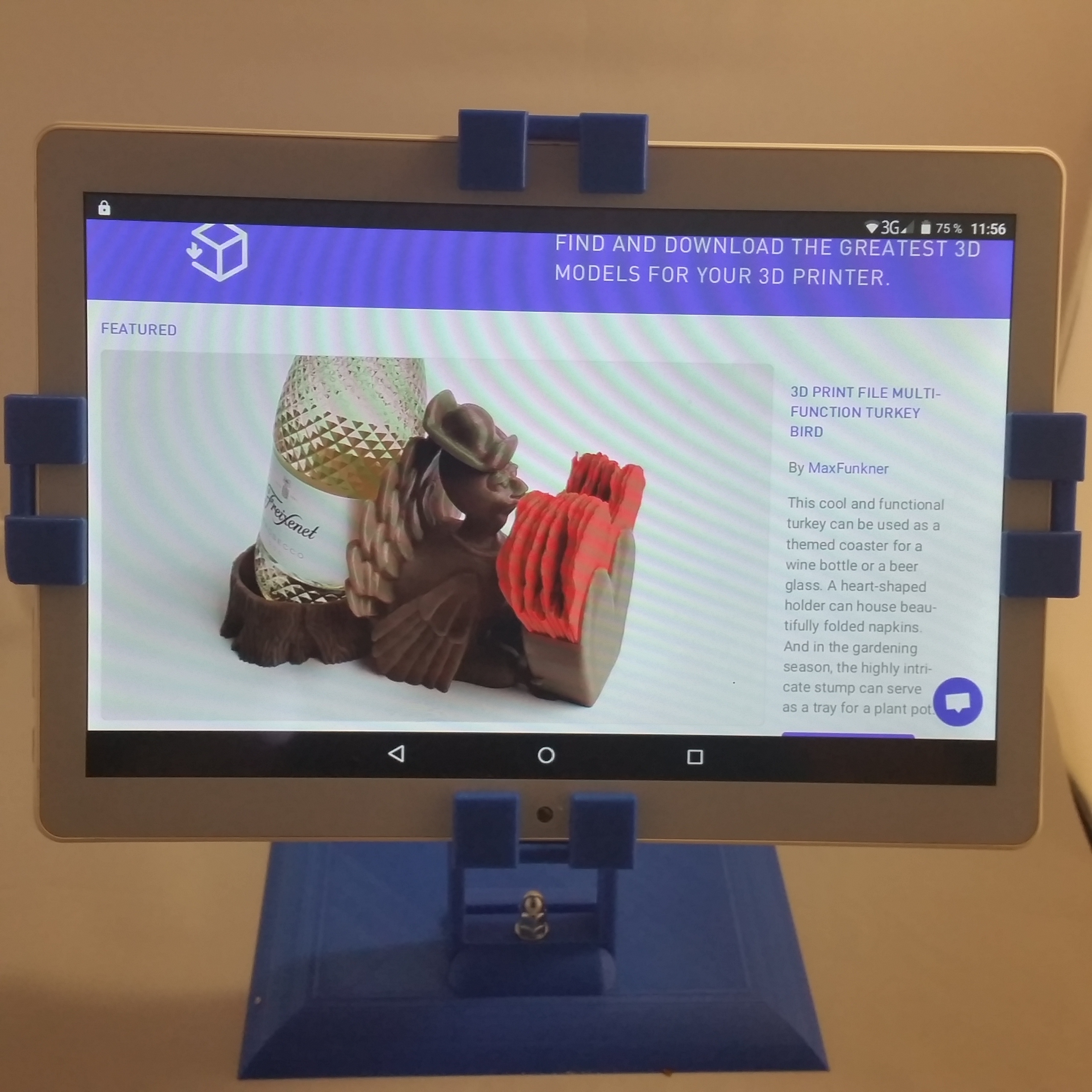 Free STL file universal Tablet Halter (V1)・3D printing model to ...