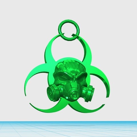 Download free STL file biohazard keychain • Model to 3D print ・ Cults