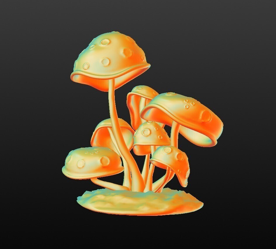 Free STL file Mushrooms・3D printing model to download・Cults
