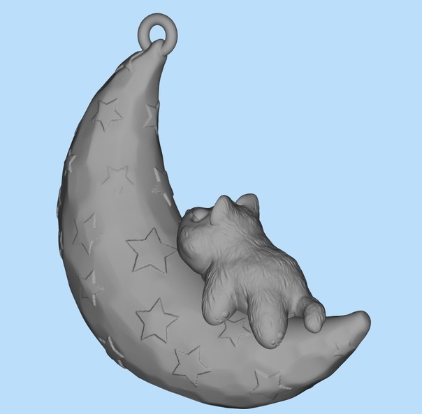 Free 3D file cat on the moon・3D printer model to download・Cults