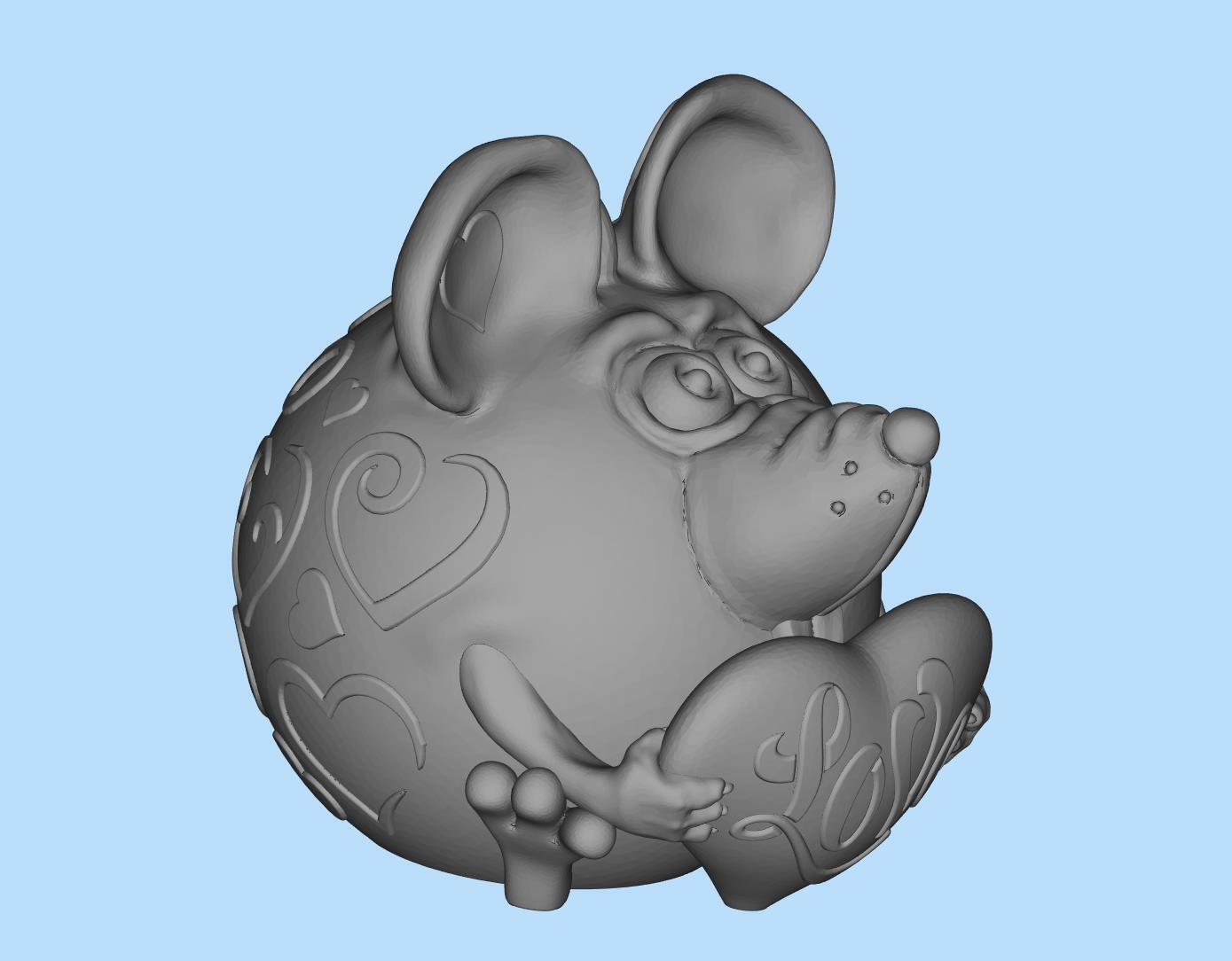 Free STL file mouse for valentines day・Model to download and 3D print・Cults