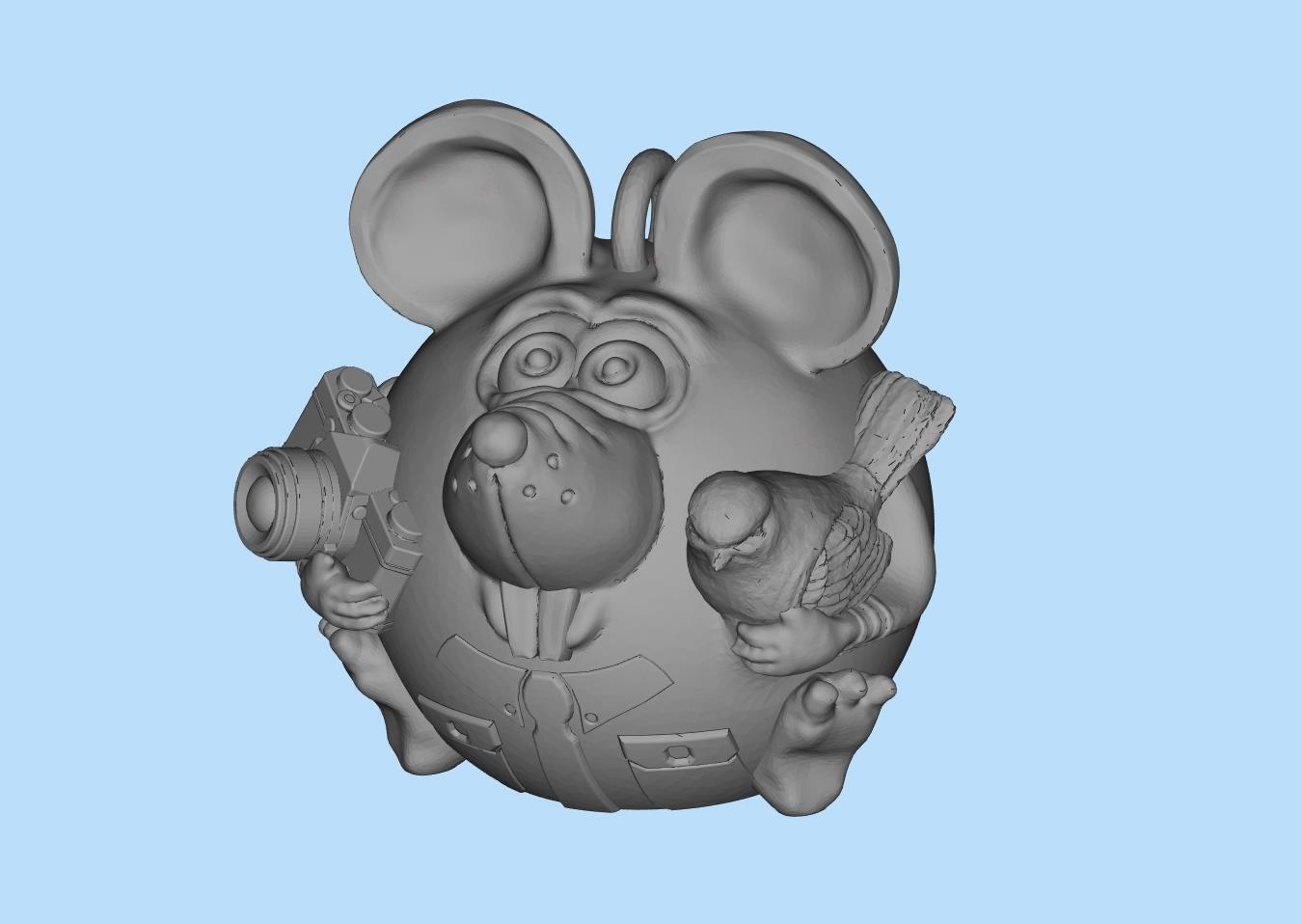 Free STL file Mouse photographer・Object to download and to 3D print・Cults