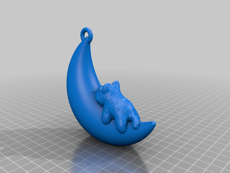Free 3D file cat on the moon・3D printer model to download・Cults