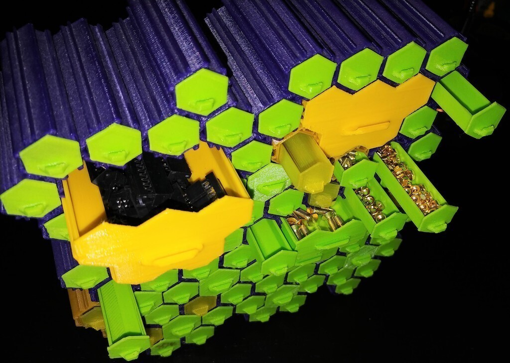 Free STL file Tiny Hive - storage system for small items・3D printing ...