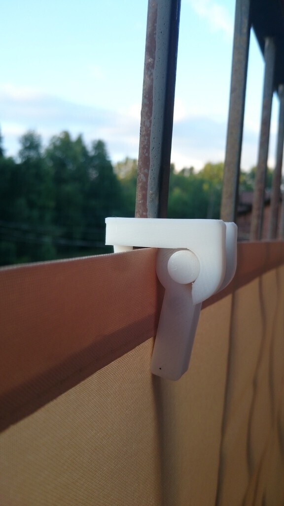 Free STL file Balcony Privacy Screen Holder・3D print design to download ...